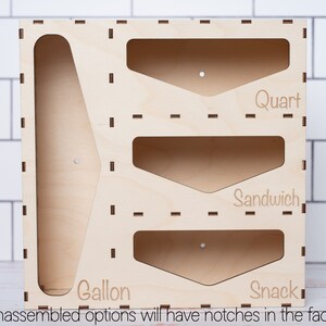 Sandwich Bag Organizer, Bag Organization, Wooden Baggie Holder, Plastic ...