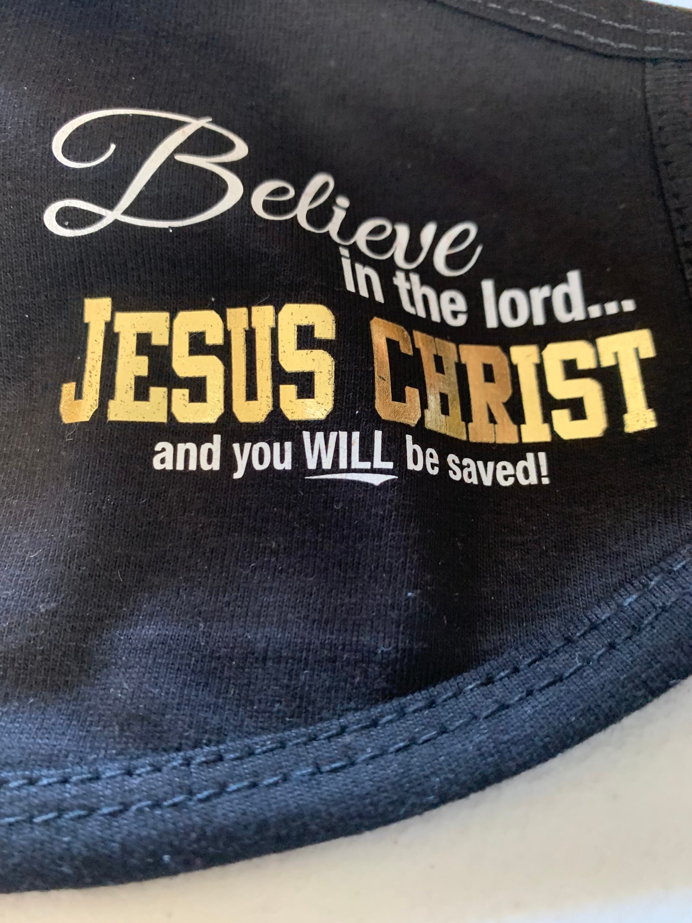 Bible Verse Face Mask/cotton Face Mask /believe in the Lord | Etsy