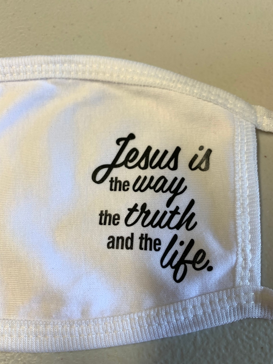Bible Verse Face Mask/cotton Face Mask /jesus is the Way the Truth and ...