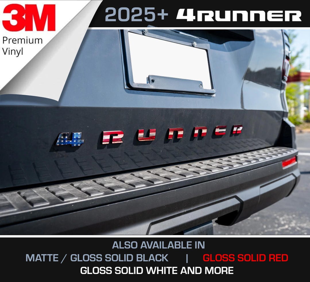 Fits 2025 + Toyota 4runner Rear Emblem 3M Vinyl Decal Overlay - Etsy