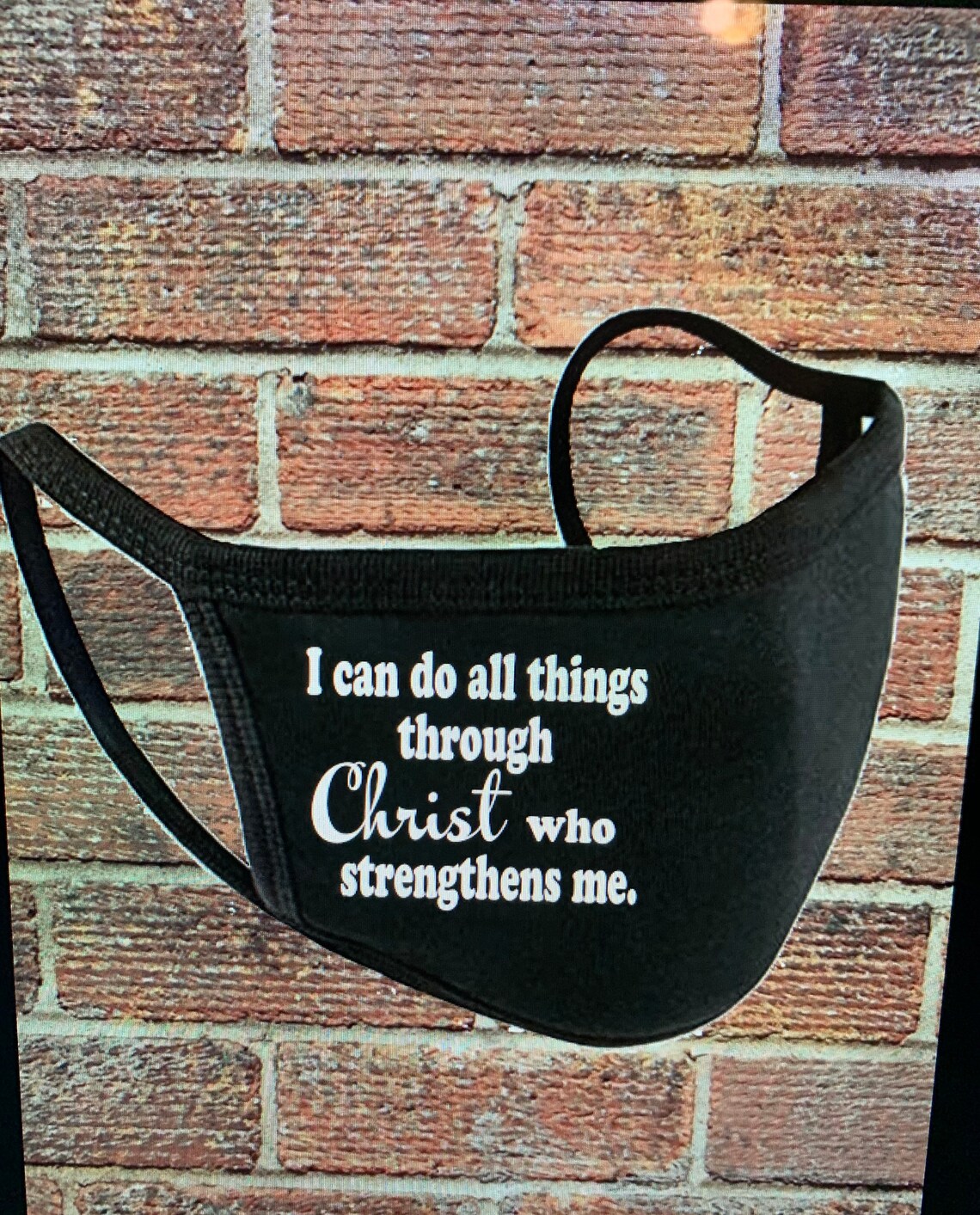 Black Face Mask/bible Verse Mask/christian Mask/cotton Face Mask ...