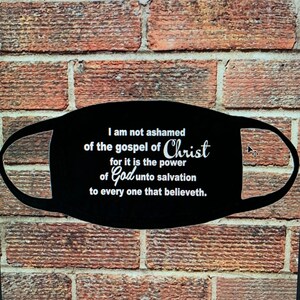Biblical Face Mask / Bible Verse Face Mask /black Face Mask /cotton ...
