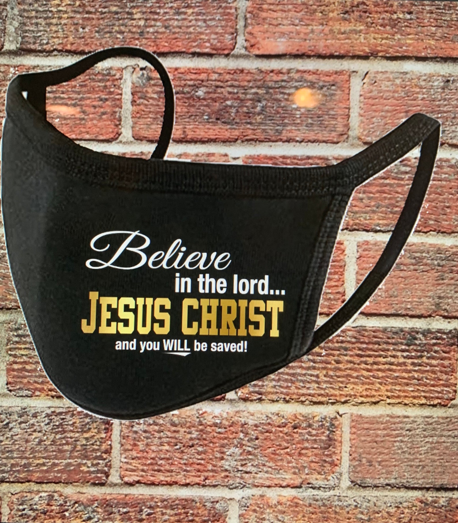 Bible Verse Face Mask/cotton Face Mask /believe in the Lord | Etsy