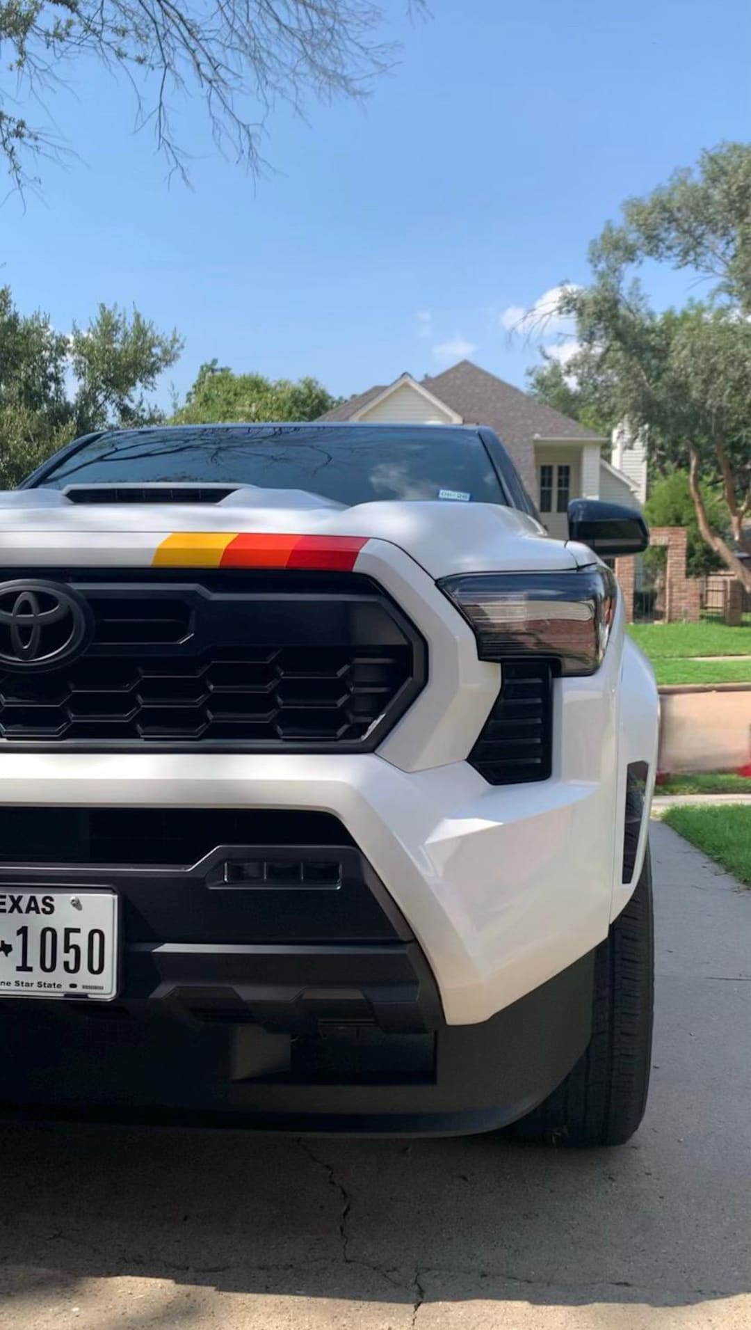2024 Toyota Tacoma TRD Retro Front Hood 3M Decals, Yellow Orange Red ...