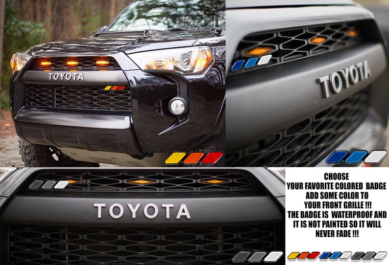 Toyota Tacoma 4runner Tundra Tri-color 3 Grille Badge EMBLEM - Etsy