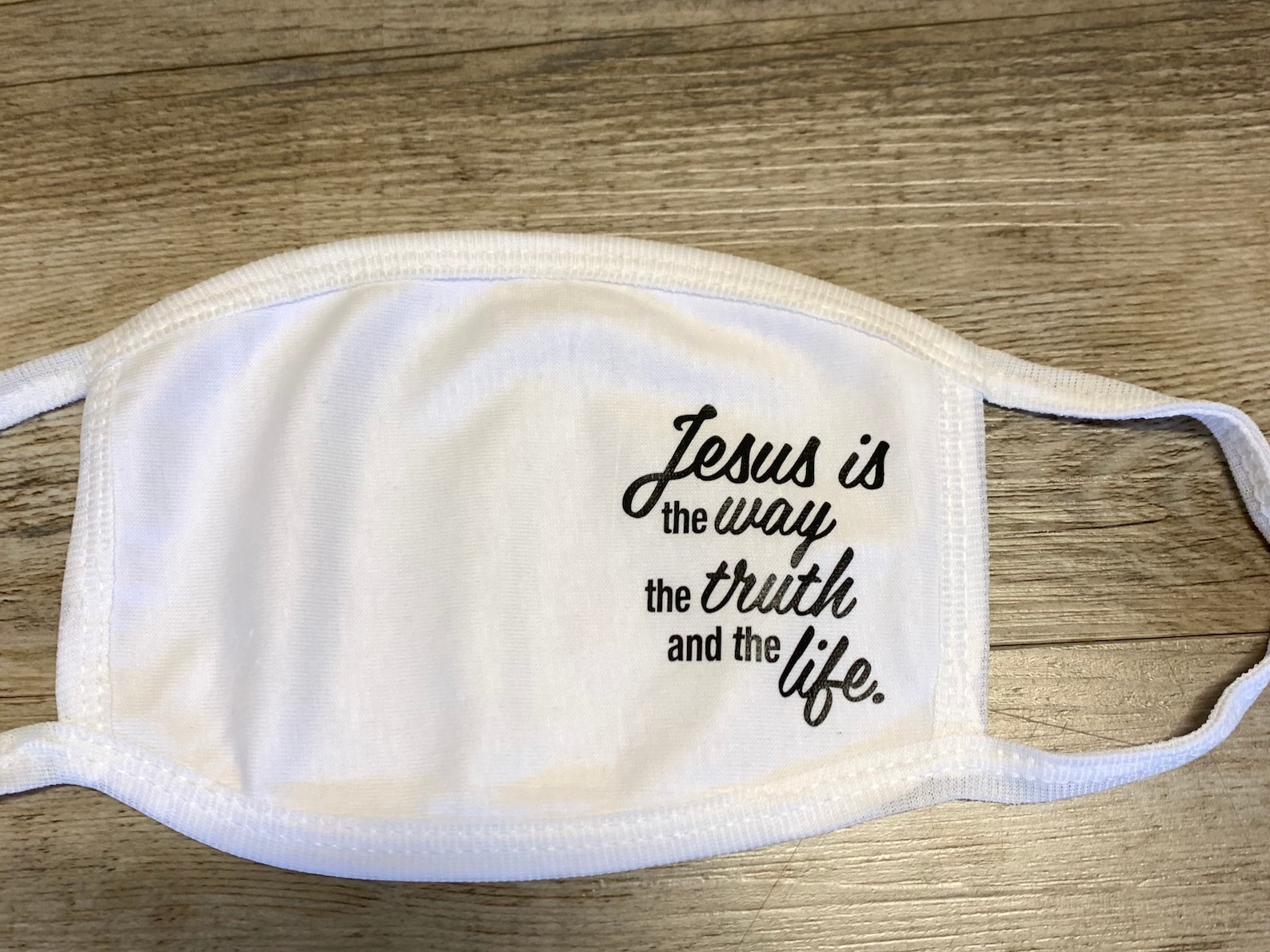 Bible Verse Face Mask/cotton Face Mask /jesus is the Way the Truth and ...