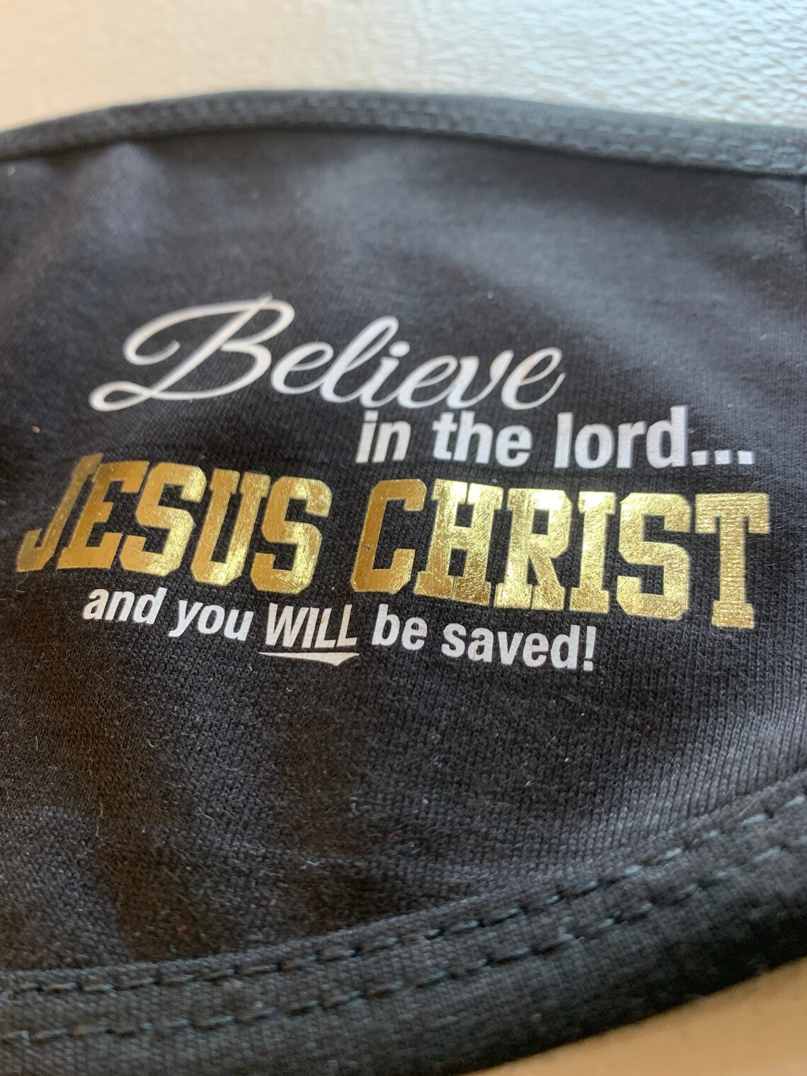 Bible Verse Face Mask/cotton Face Mask /believe in the Lord | Etsy