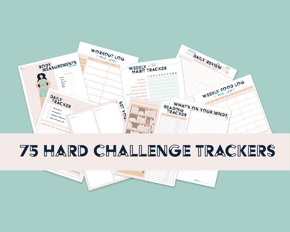 75 Hard Tracker Sheets Digital Download | Etsy