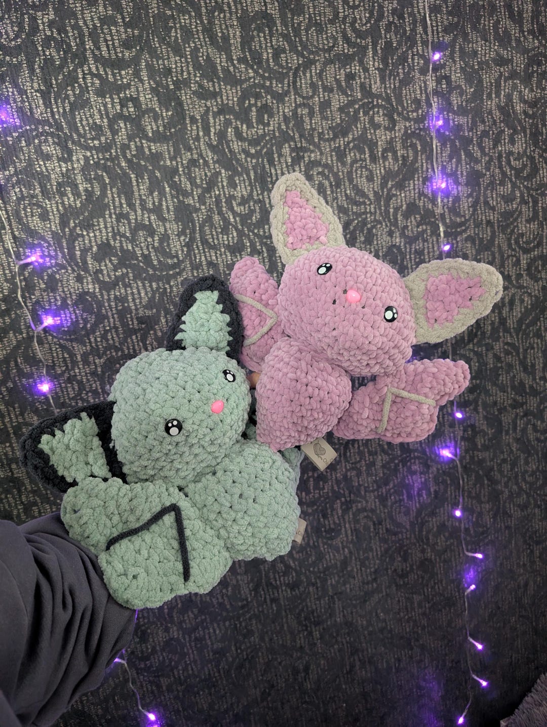 Chunky Crochet Bat Plushie | Handmade Soft Amigurumi Bat | Gothic Cute ...