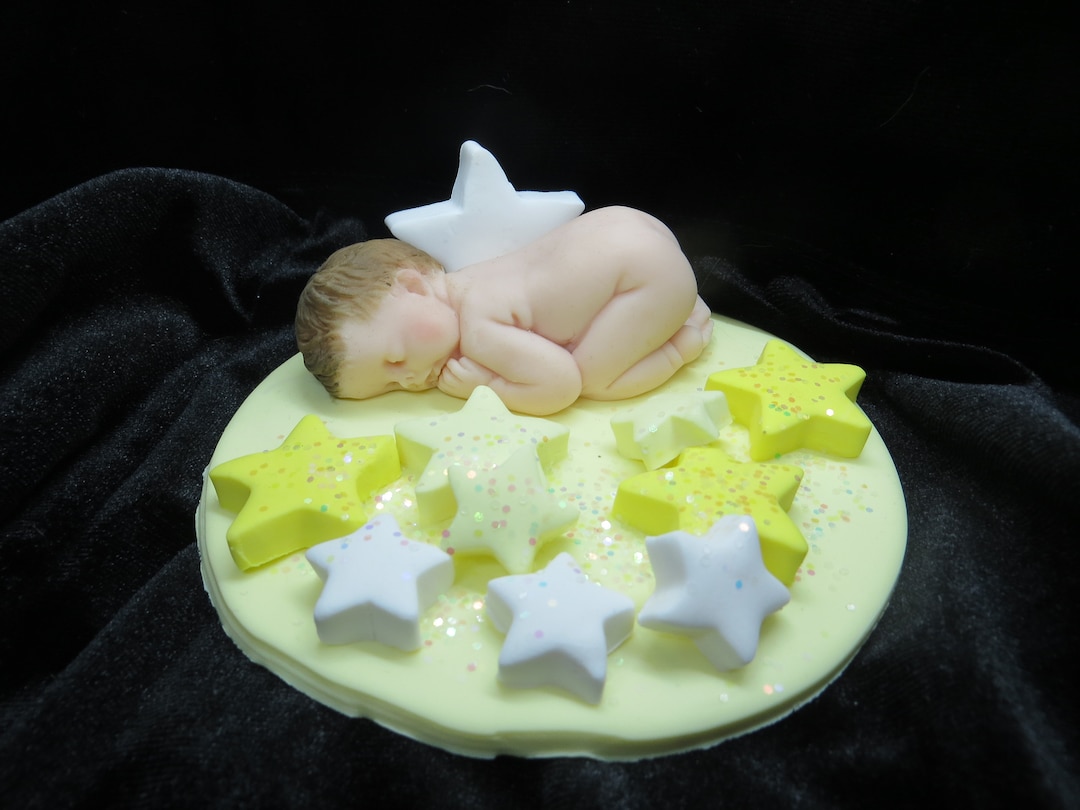 Polymer Clay Baby Figurine Cake Topper: Twinkle Star Gender Reveal - Etsy