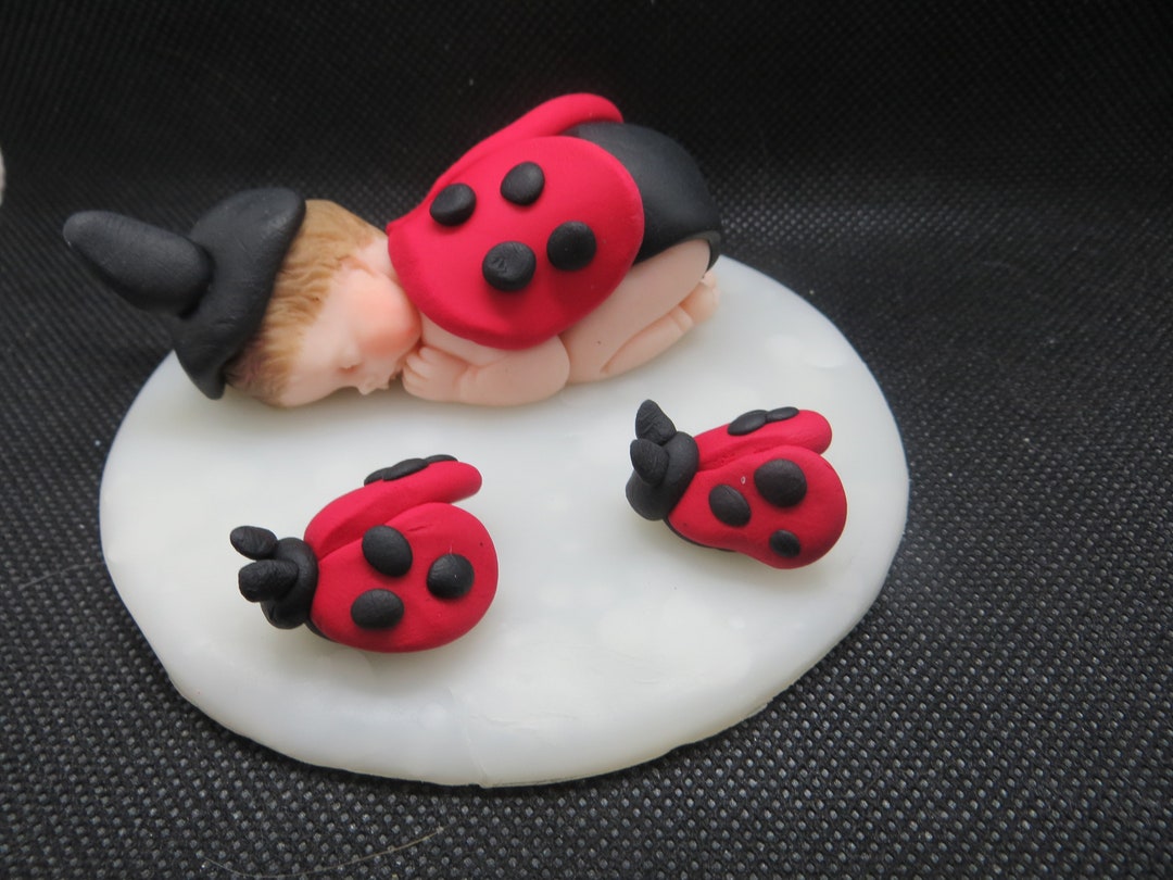 Ladybug Baby Figurine / Cake Topper - Etsy