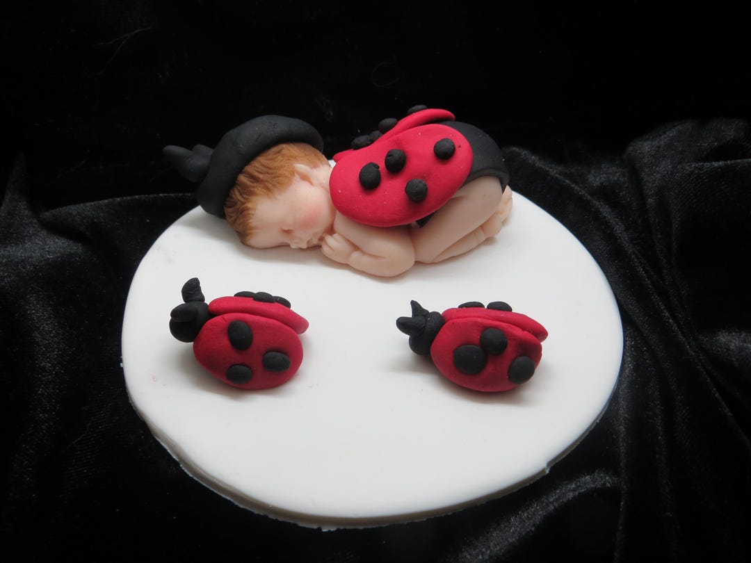 Ladybug Baby Figurine / Cake Topper - Etsy