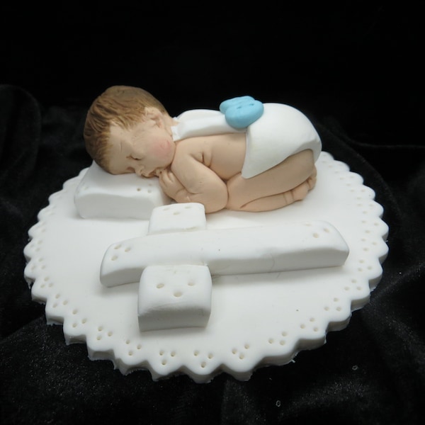 Baptism Cake Topper Boy - Etsy