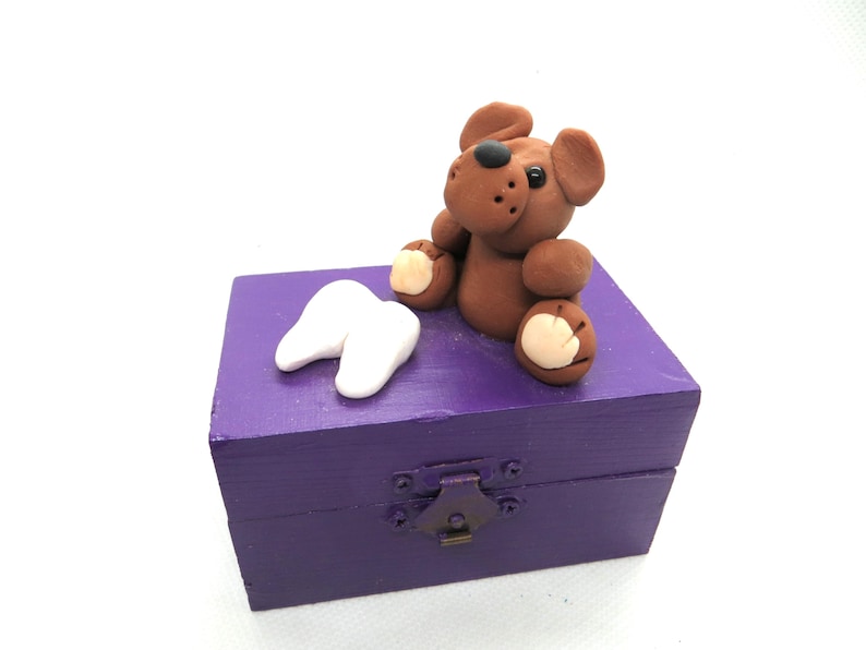 Purple Tooth Fairy Box With a Teddy Bear - Etsy