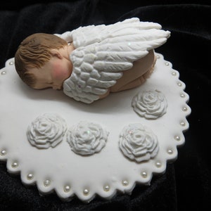 Angel Baby Figurine With Pearls / Cake Topper - Etsy