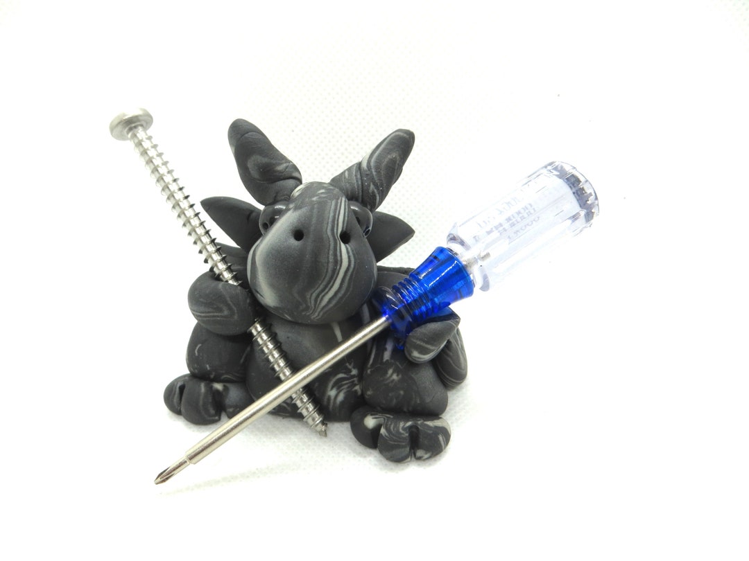 Black Worker Dragon Figurine With Glow in the Dark Stripes - Etsy