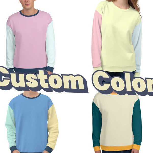 Color Block Sweater - Etsy