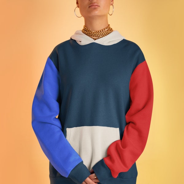 Blue Red Color Block - Etsy