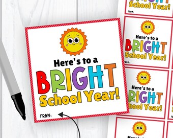 EDITABLE Bright School Year First Day of School Back to School - Etsy