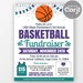 EDITABLE Basketball Fundraiser Flyer Template, Charity Non Profit Event ...