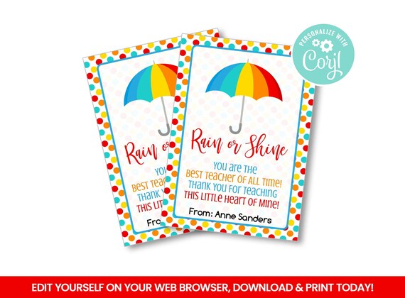 EDITABLE Teacher Appreciation Gift Tag, Boss Worker Staff Corporate ...