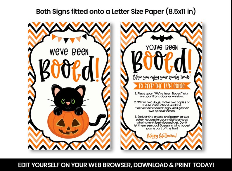 EDITABLE We've Been Booed Sign You've Been Booed | Etsy