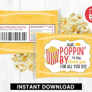 Teacher Appreciation Microwave Popcorn Wrapper Teacher and - Etsy