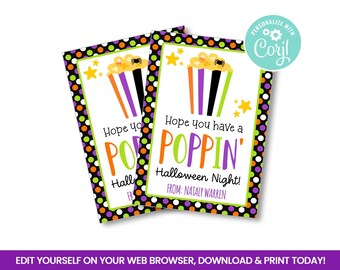 Popcorn Gift Tag Volunteer Teacher Staff Employee School Pto - Etsy
