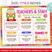 EDITABLE Groovy Hippie Teacher & Staff Appreciation Flyer, Back to ...