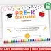 Printable Pre-k Graduation Diploma, End of School Certificate, PDF ...