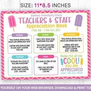 EDITABLE Ice Cream Teacher & Staff Appreciation Flyer, Desserts ...