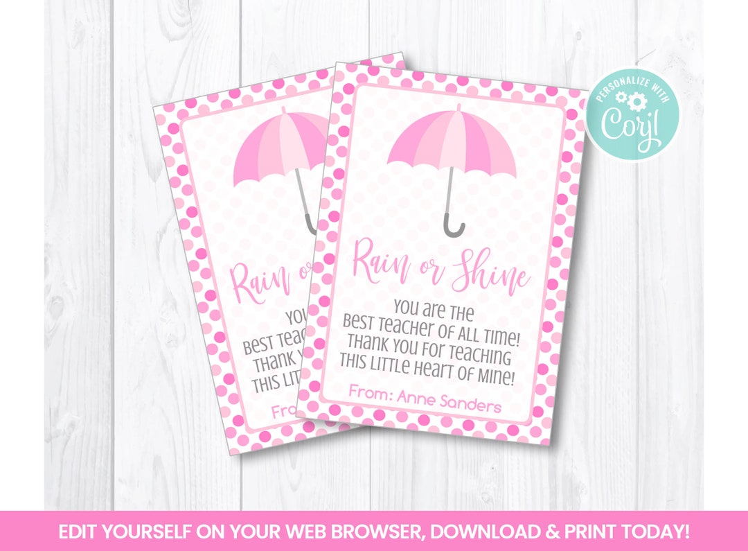 EDITABLE Teacher Appreciation Gift Tag, Boss Worker Staff Corporate ...