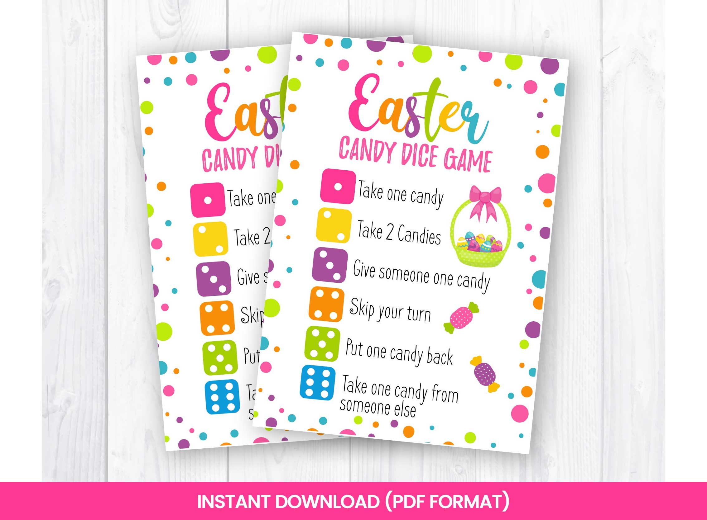 Easter Dice Game Printable Candy Exchange Dice Game for Kids - Etsy