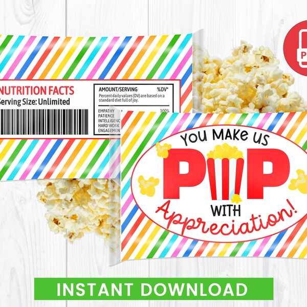 Teacher Appreciation Popcorn - Etsy