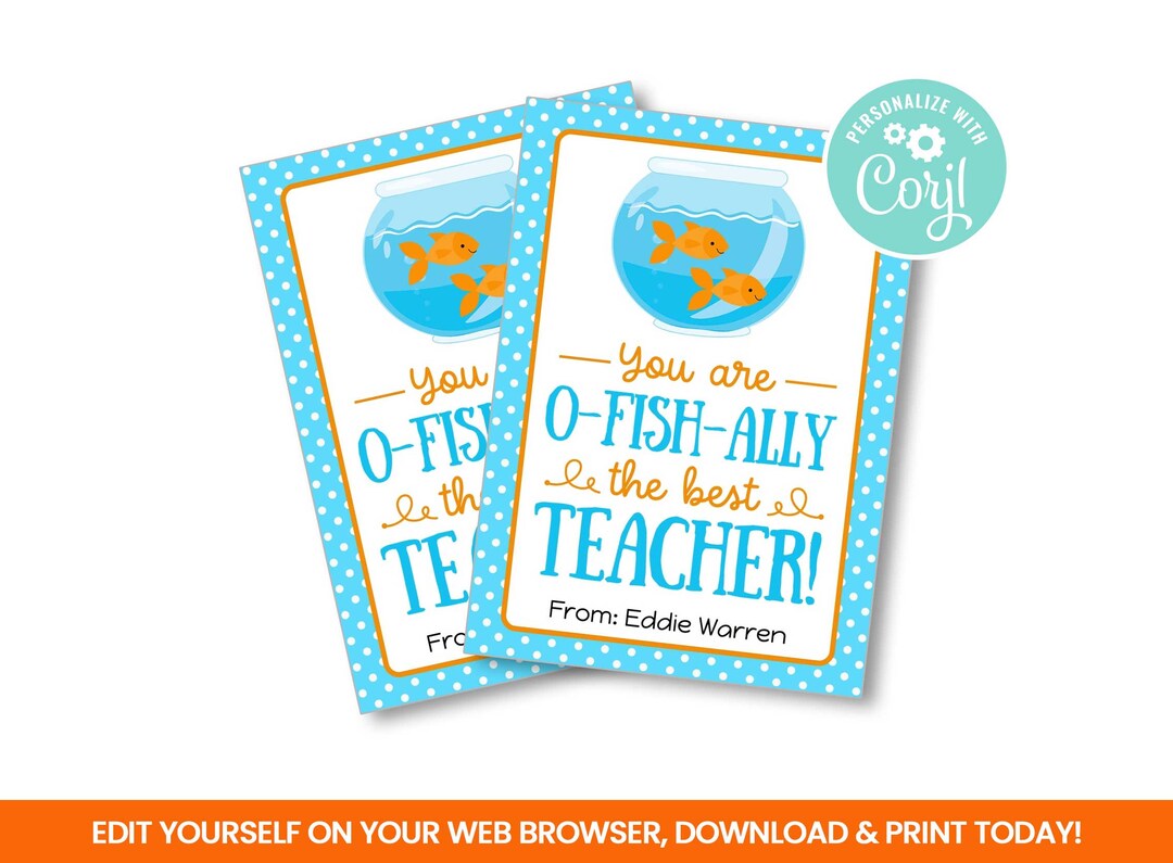 EDITABLE Teacher Appreciation Gift Tag, Boss Worker Staff Corporate ...