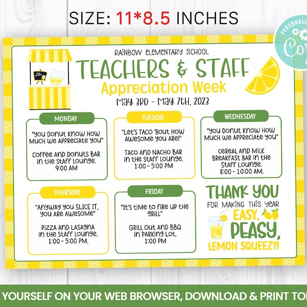 Teacher Appreciation Lemonade - Etsy