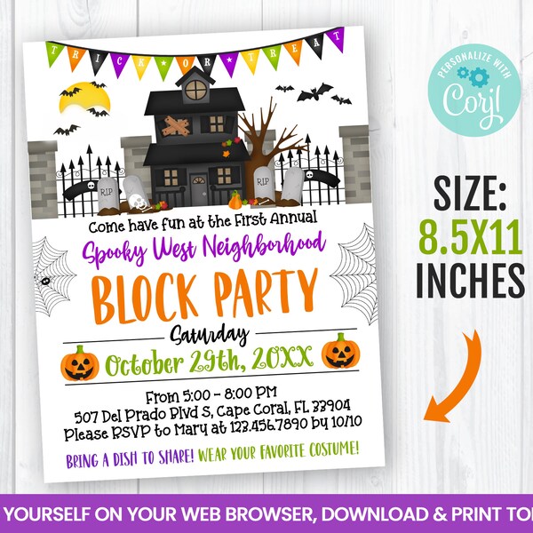 Block Party Flyer - Etsy