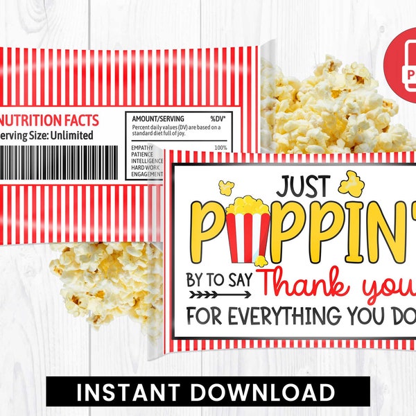 Teacher Appreciation Popcorn - Etsy