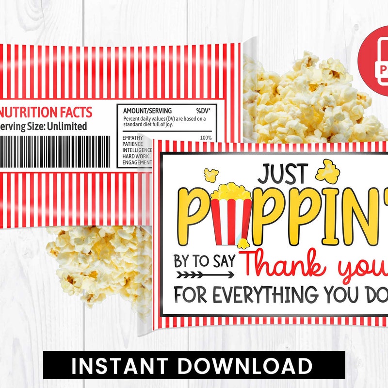 Teacher Appreciation Popcorn - Etsy