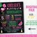 EDITABLE Flamingo 1st Day of School Chalkboard Sign - Etsy