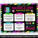 EDITABLE 80s Teacher & Staff Appreciation Flyer, Neon Cassette Player ...