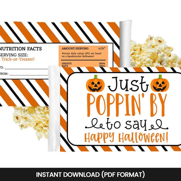 Halloween Popcorn Wrapper - Etsy