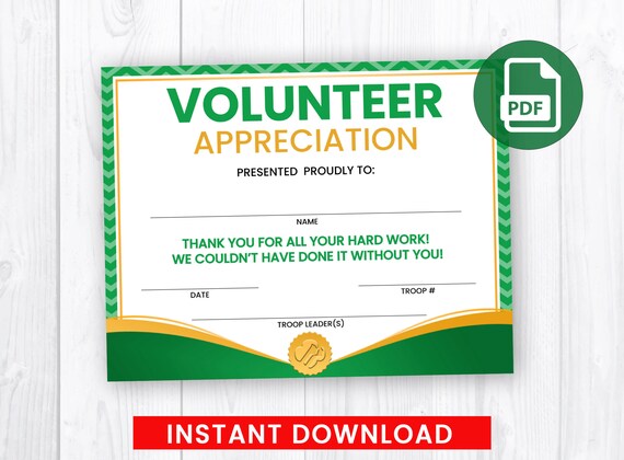 Volunteer Certificate Of Appreciation Wording