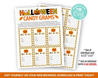 Halloween Candy Grams - Etsy