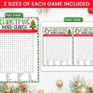 Christmas Word Search – Fun Printable Holiday Game for All Ages INSTANT ...
