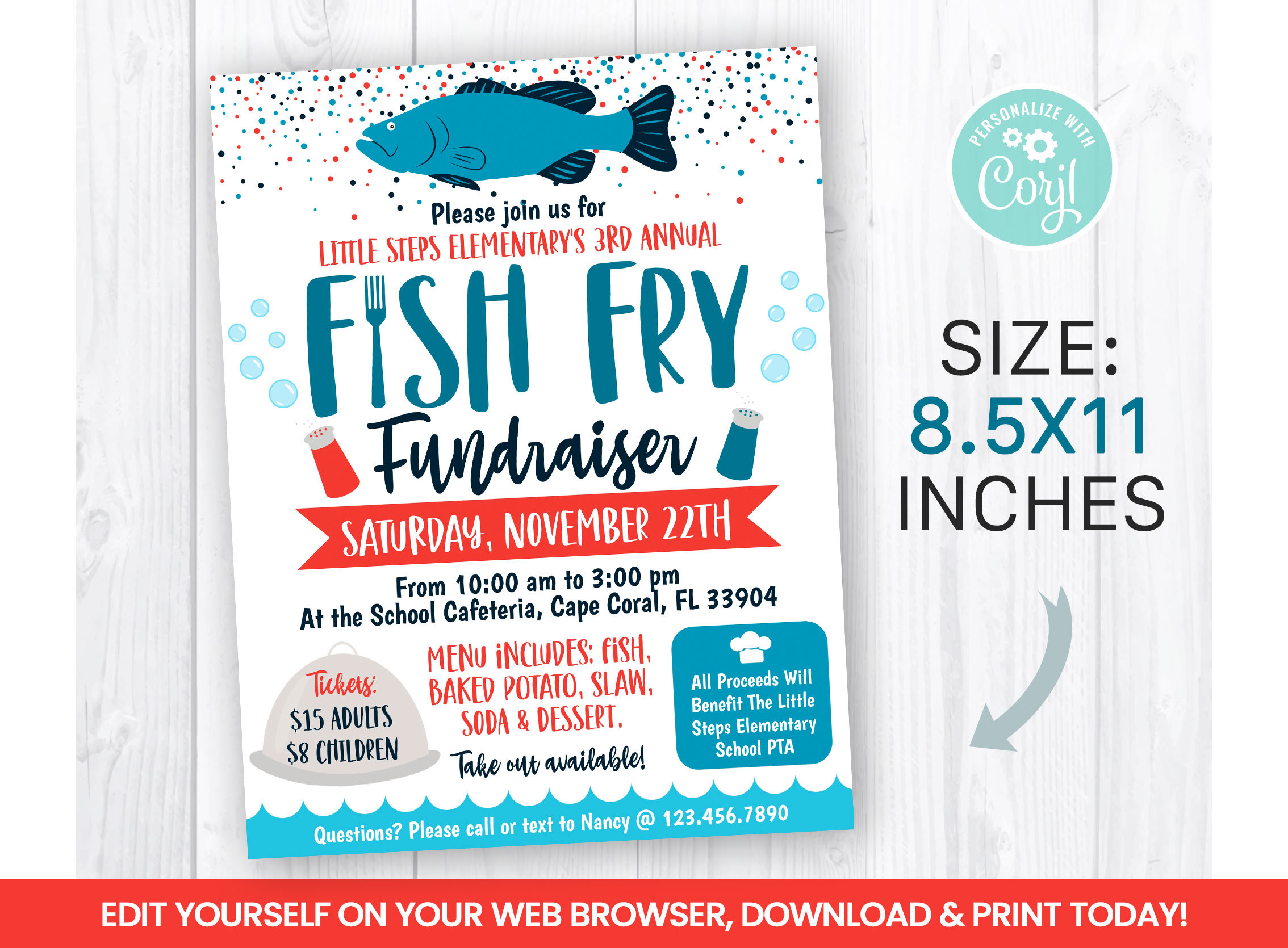 Fish Fry Fundraiser Flyer