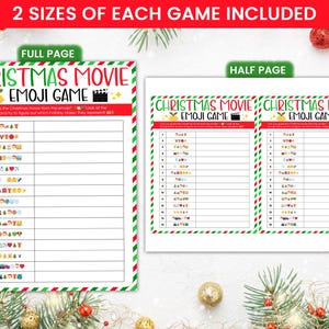 Christmas Movie Emoji Game Fun Printable Holiday Game for All Ages ...