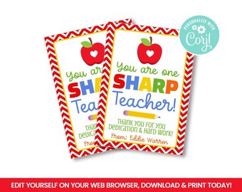 Pen Thank You Gift Tags Hap-pen to Be Ink-credible Teacher - Etsy