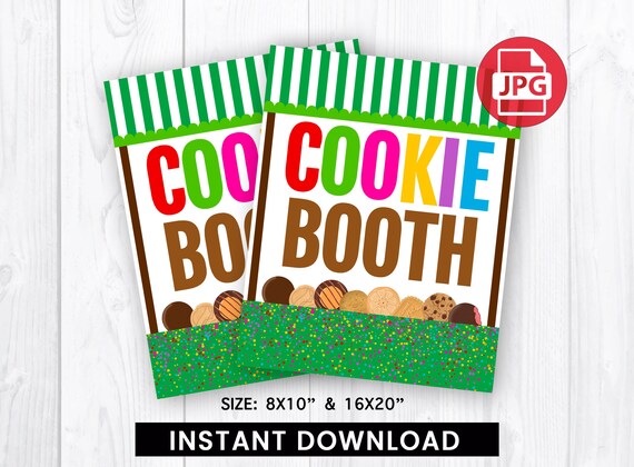 Cookie Booth Printable Sign, Scout Cookie Booth Flyer, Cookies For Sale ...