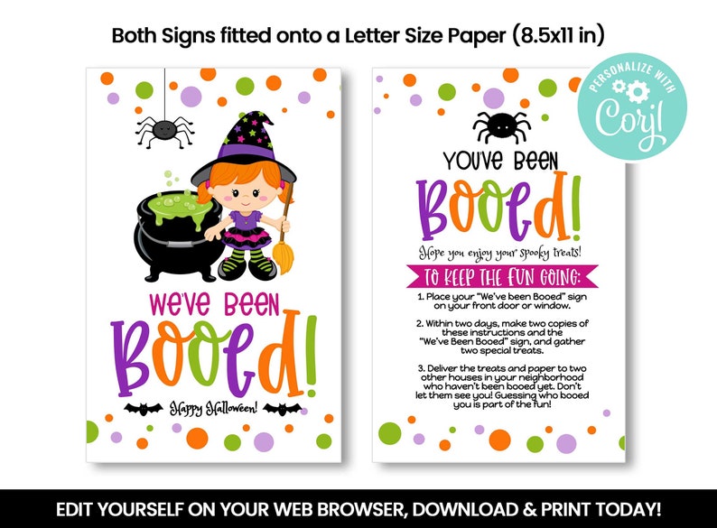 EDITABLE We've Been Booed Sign You've Been Booed Boo - Etsy